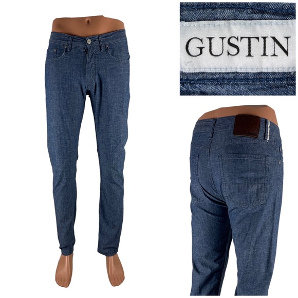 Gustin | Pants | Gustin Mens 29 X 32 Pants Chambray Cotton Button Fly ...